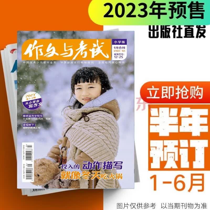 作文与考试小学版杂志{2023年半年订阅}名师写作指导原创满分作文小学优秀作文选小学生作文素材 2023小学版1-6月（1-12期）