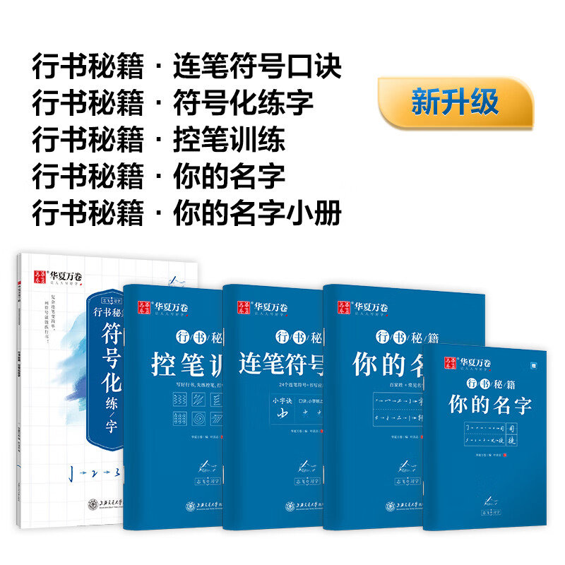 字帖行书志飞习字行书控笔训练字帖秘籍高效练字49法楷书行书入门教程女生字体漂亮初高中硬笔书法成年男大学生临摹练字本 【全4册】志飞习字·行书秘籍