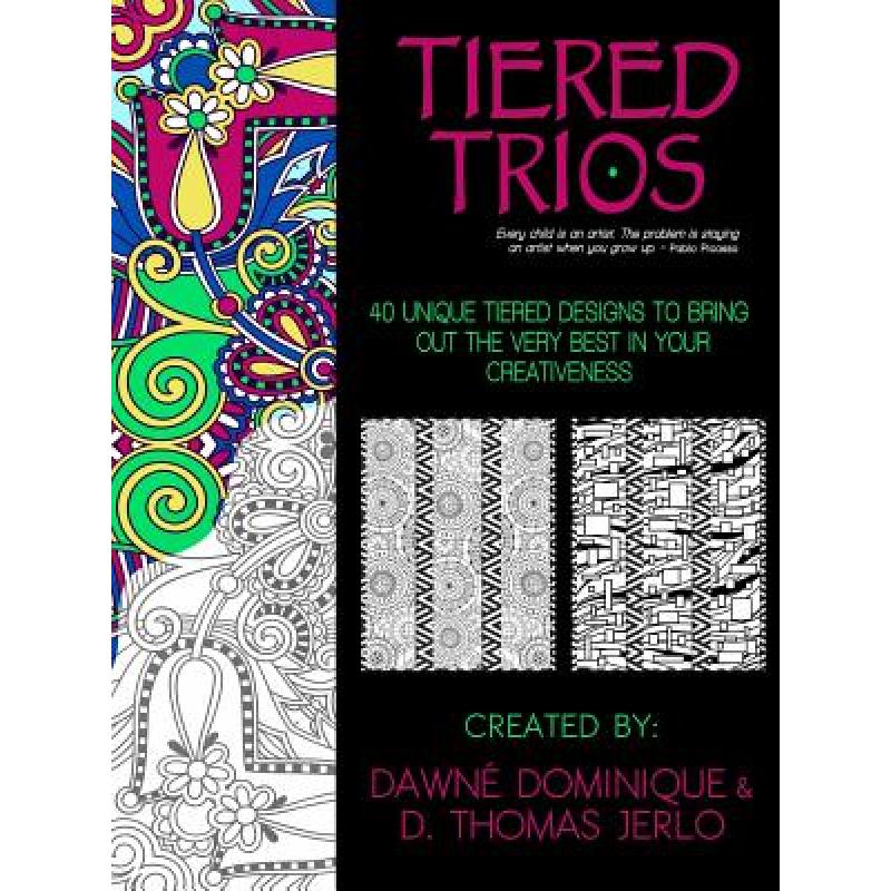 Tiered Trios, Adult Coloring Book