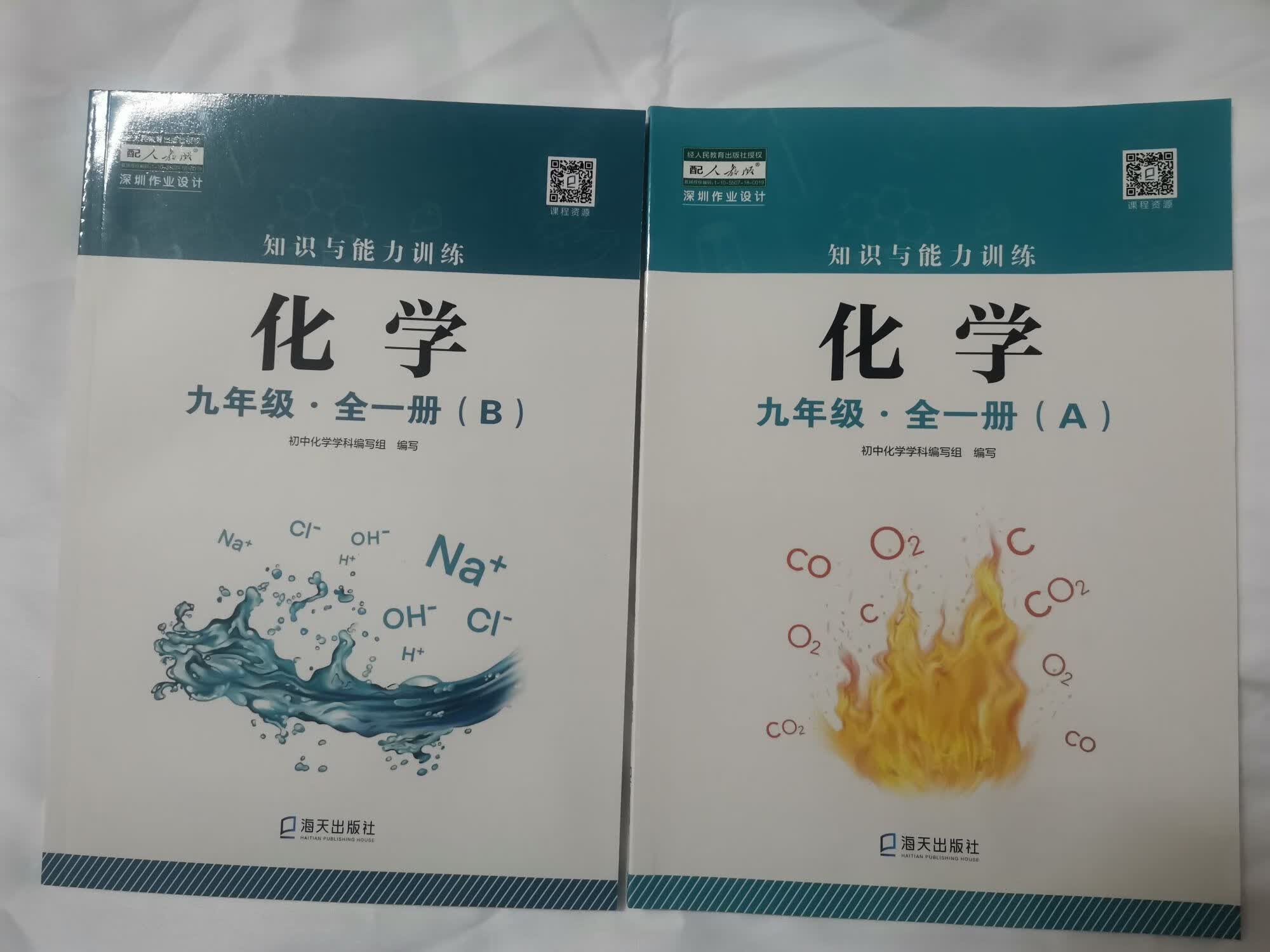 秋深圳海天知识与能力训练化学九年级全一册A.B练习册 化学A版 高中通用 化学A版