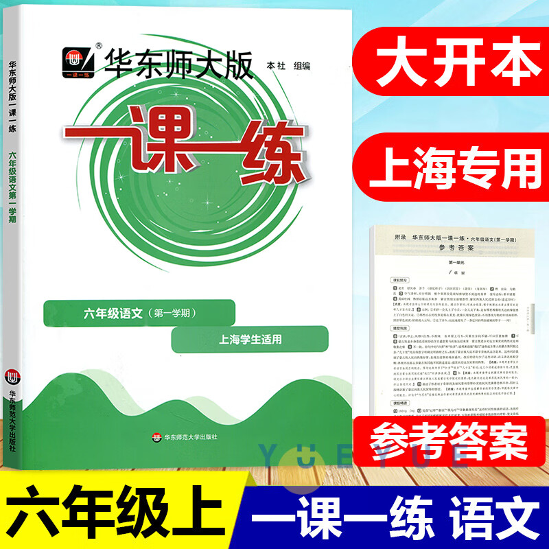 2023一课一练六年级下册上册6年级学期华东师大版语文数学英语N版上海沪教版华师大一课一练上海作业部编人教 语文 六年级下