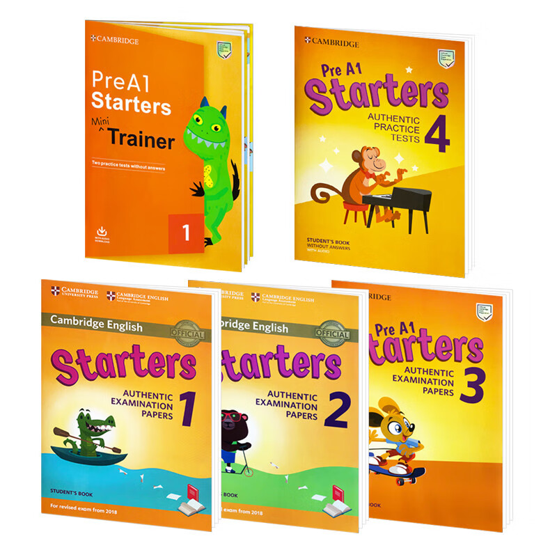 新版剑桥yle真题集考试剑桥少儿英语一级考试教材 Cambridge English starters 1-4+模拟 全真备考资料书