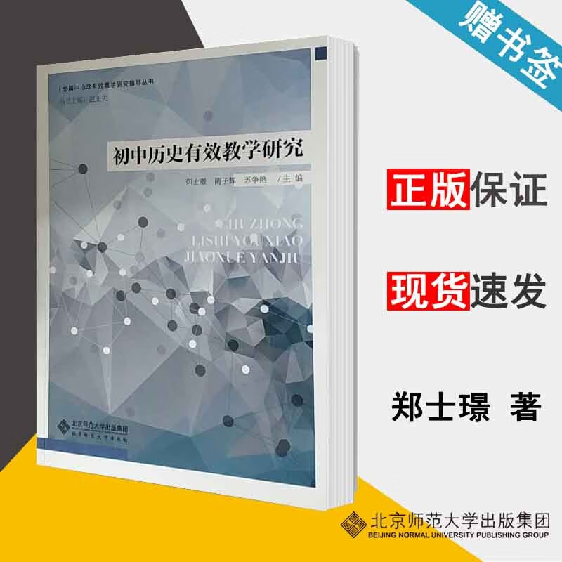 现货 初中历史有效教学研究 郑士璟 隋子辉 全国中小学有效教学研究指导丛书 北京师范大学出版社