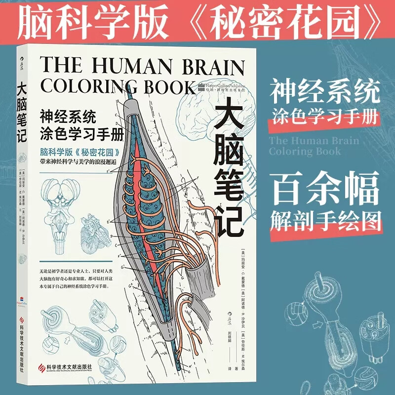 大脑笔记(神经系统涂色学习手册)
