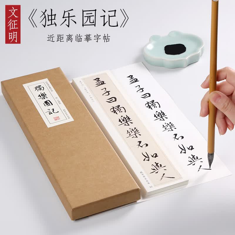 文征明文徵明行书独乐园记古帖书法毛笔临摹字帖小楷描红全集 近距离对临字帖 《独乐园记》