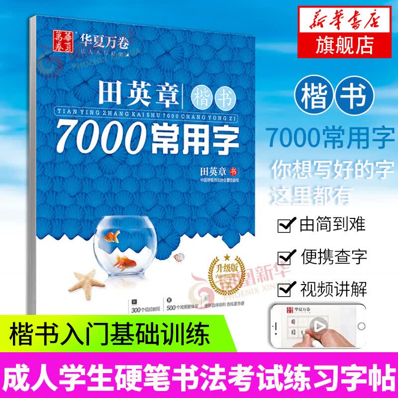 田英章楷书7000常用字(升级版) 学生成人初学者临摹描红练字帖硬笔书法练习手写体钢笔字帖楷书入门练字帖正楷钢笔字帖