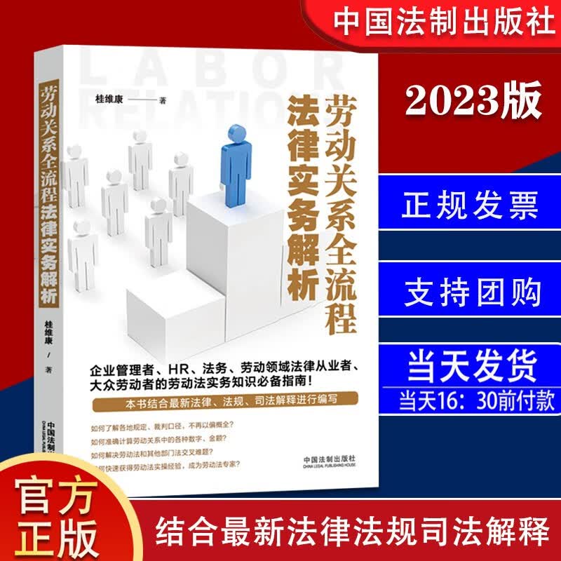 2023新书 劳动关系全流程法律实务解析 桂维康 著 中国法制出版社