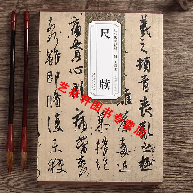 现货】王羲之尺牍 历代碑帖精粹 附简体旁注王羲之毛笔字帖 薛元明 王羲之楷书 行书字帖
