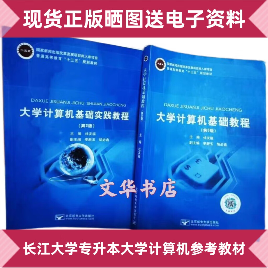 大学计算机基础教程+实践第三3版杜友福主编北京邮电大学出版社 2手计算机基础教程+实践杜友福