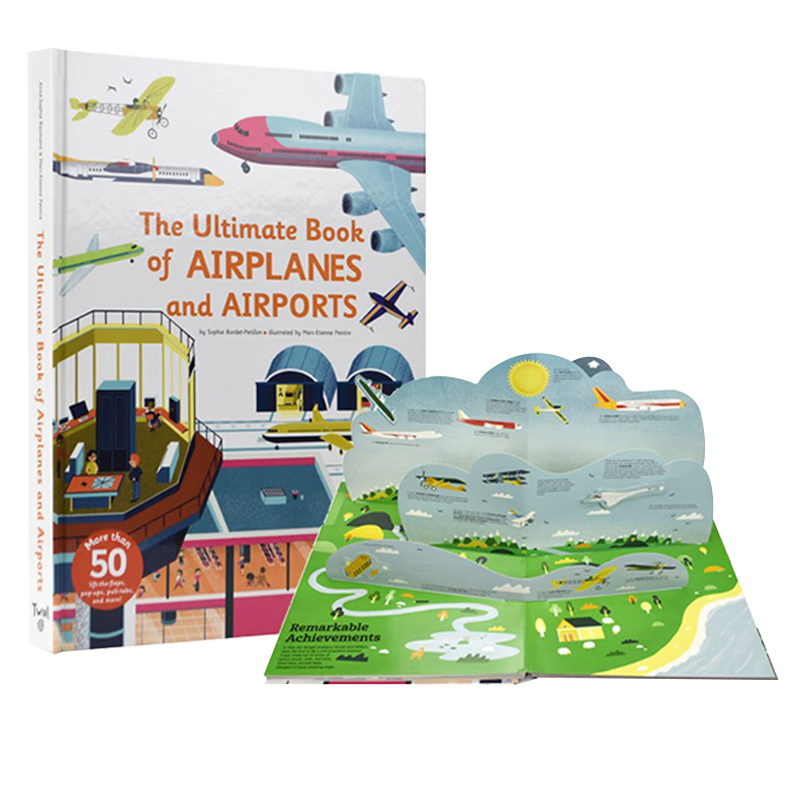 英文原版 The Ultimate Book of Space/steam/Animals 精装 立体机关操作书STEM启蒙科普绘本 Twirl 飞机机场翻翻书