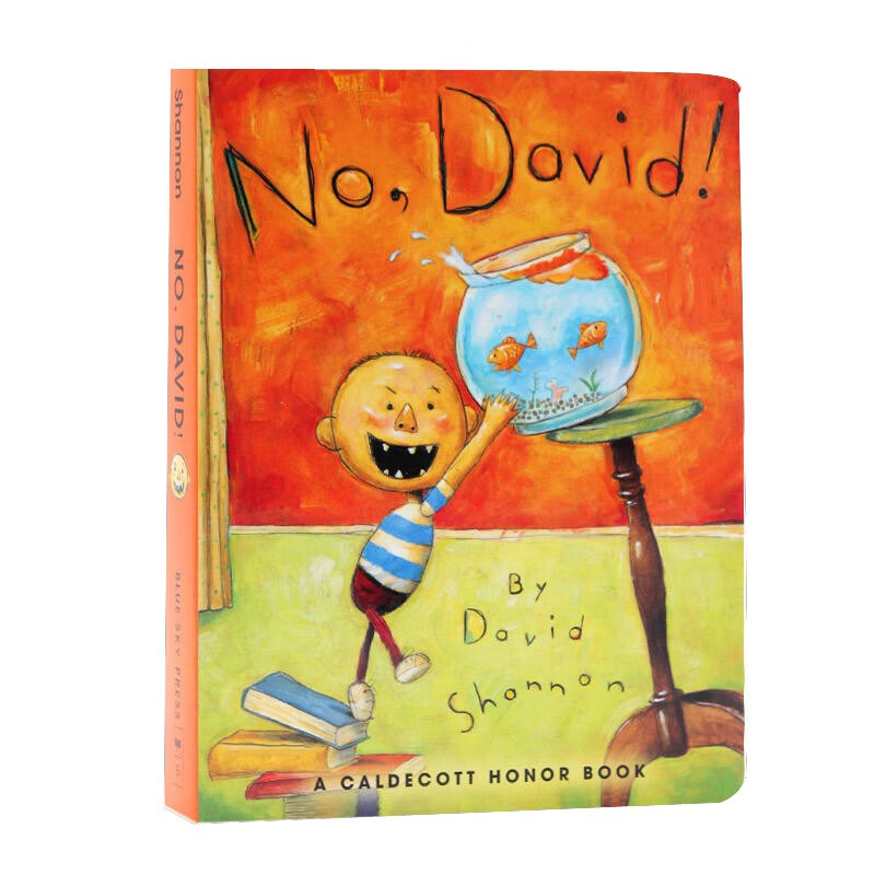 大卫，不可以 英文原版 No, David! 纸板书 大卫香农 获奖名家绘本 儿童启蒙早教图画书 亲子阅读好习惯