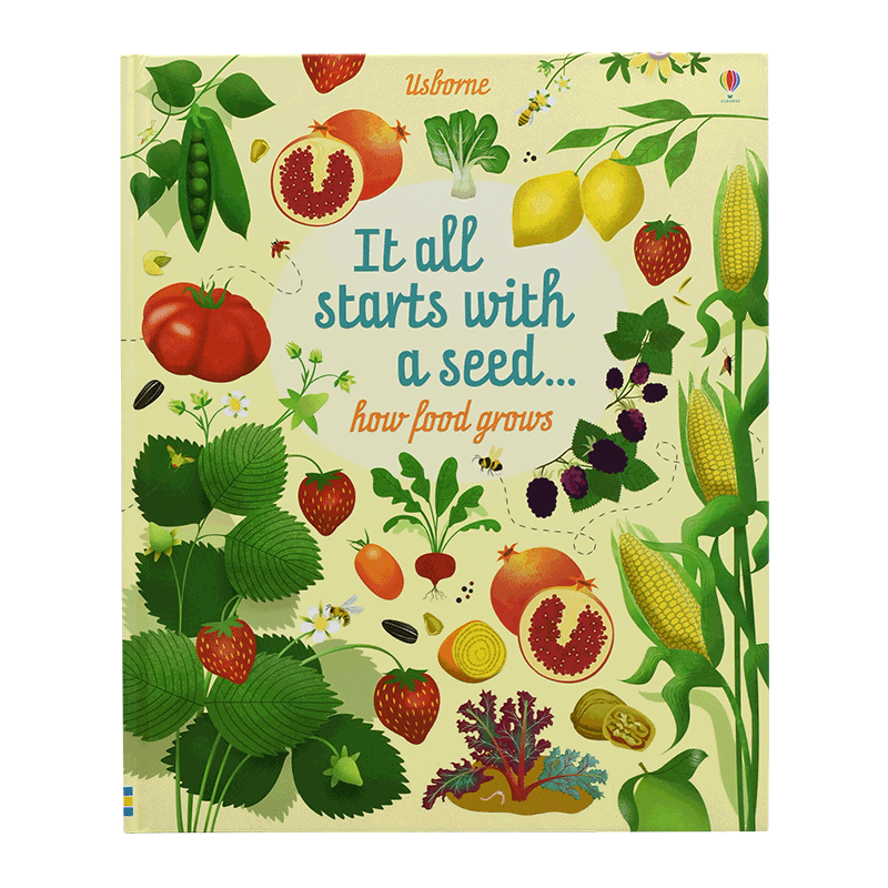 Usborne It all starts with a seed 种子如何变成食物 英文绘本百科图书