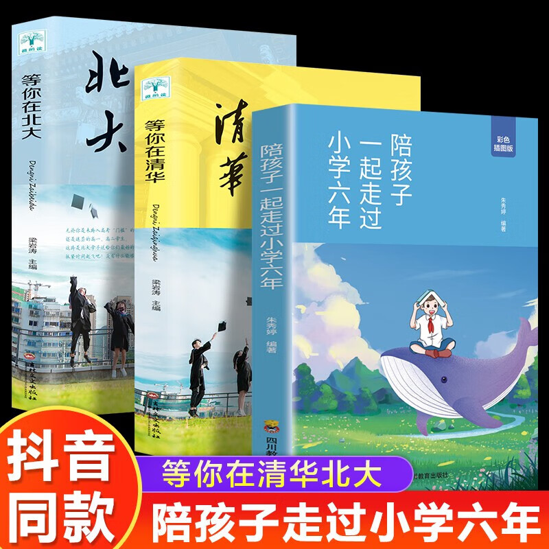 陪孩子一起走过小学六年朱秀婷如何陪孩子的小学六年级3-6年陪伴陪小孩陪你度过 教育正面管教的育儿书籍父母樊登推荐 走过小学六年+等你在北大+等你在清华【全三册】