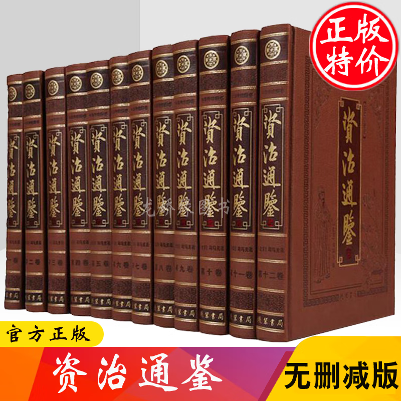 资治通鉴（精注释全译 精装12卷）简体横排全注全译本 司马光 鉴于往事 有资于治道 编年体