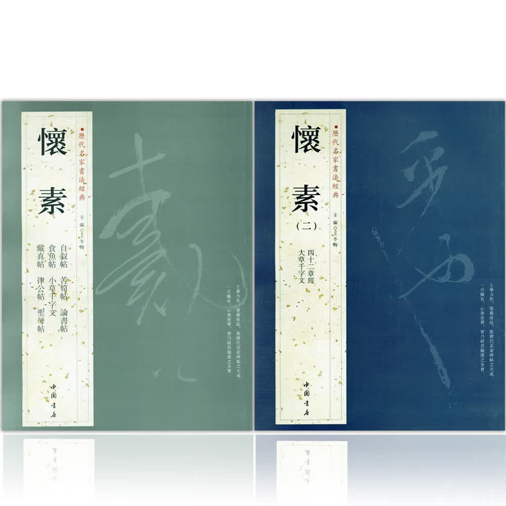 全两怀素一怀素二历代名家书法经典繁体旁注草书毛笔字帖书法作品集赏析草书临习狂草四十二章经真迹大小草千
