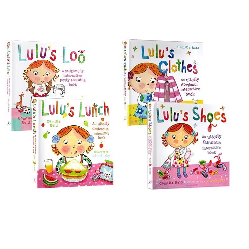 Lulu我爱露露绘本系列 英文原版幼儿启蒙认知 Lulu 宝宝生活好习惯0-3岁 预售 露露生活习惯系列 精装操作书4册 梦想童趣城