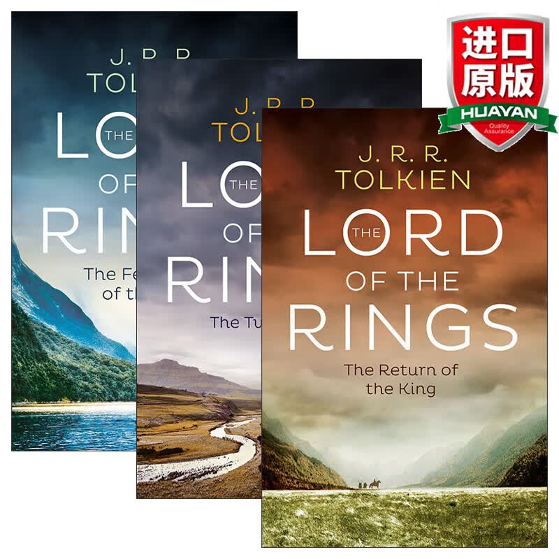 The Lord Of The Rings 英文原版小说 魔戒1-3册 新封面 双塔奇兵 王者归来 英文版 进口英语原版书籍