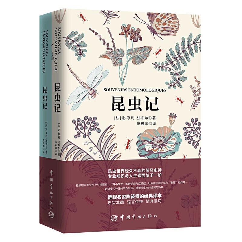 法语原版小说 卡门+神秘岛+昆虫记+后一课+名人传+局外人 法文原著 法汉中法双语文学读物 昆虫记(汉法对照)(共2册)