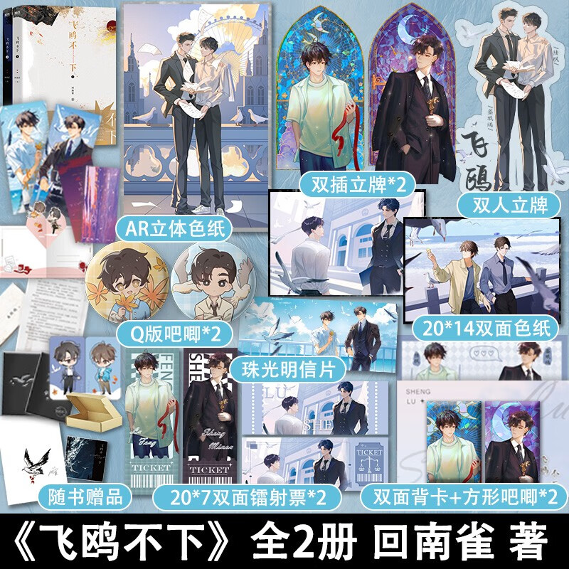 限量印签版 现货 飞鸥不下 上下全2册 回南雀 烧不尽 青春言情小说畅销书 外社磨铁