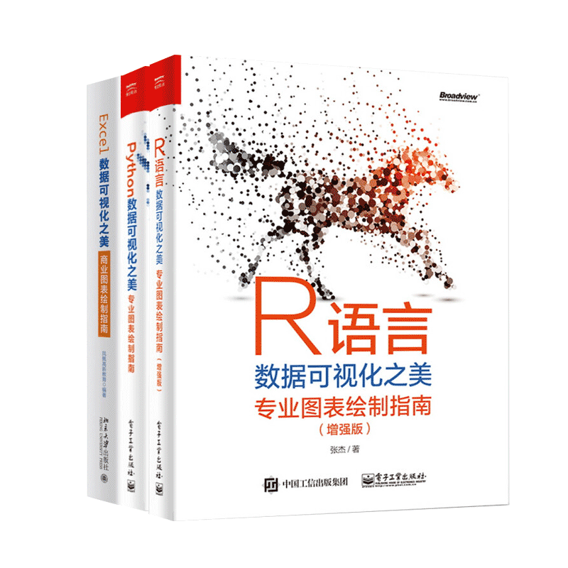 Python/Excel/R语言数据可视化之美：专/商业图表绘制指南 之 套装3册