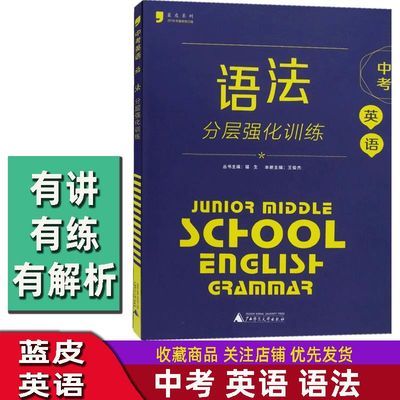 蓝皮英语中考英语语法分层强化训练初三九年级英语语法讲解与练习 蓝色英语中考系列 语中考系列