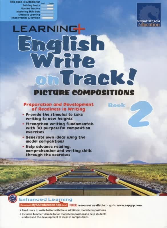 新加坡英语范文写作SAP Learning English Write on Track! Picture Compositions 学习系列看图写作 英语范文写作 写作基础 英文原版进口 看图写作