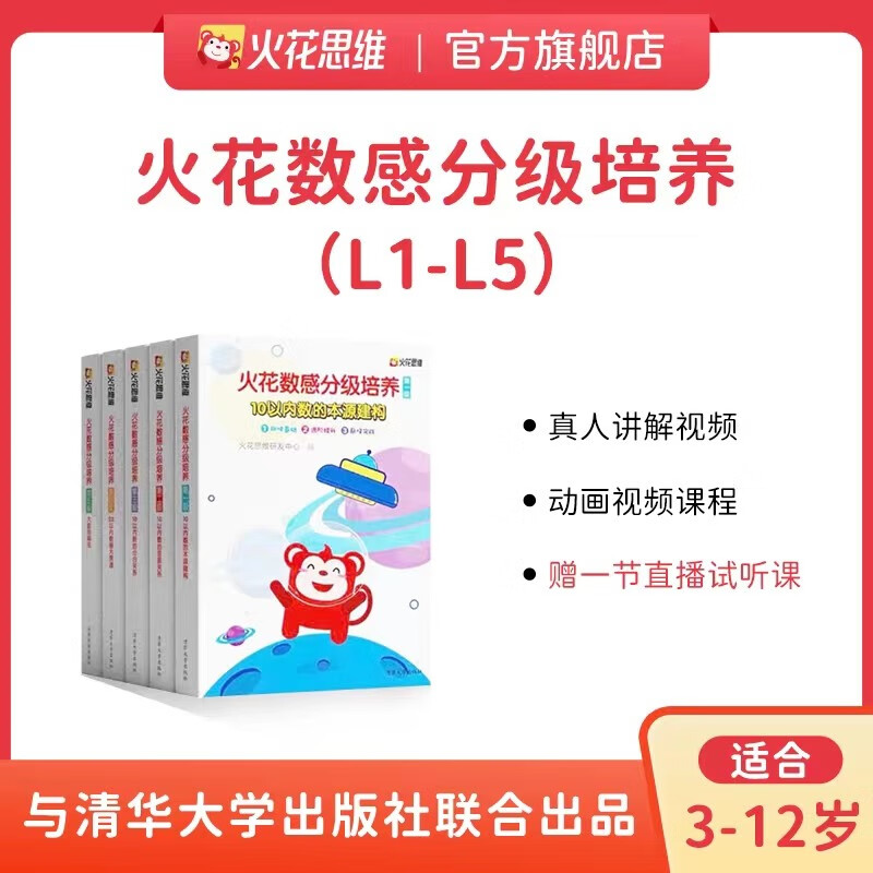 【火花思维】火花数感分级培养1-5级 幼小衔接入学准备幼儿园数学加减法练习册教材 数学 《火花数感分级培养》第二级