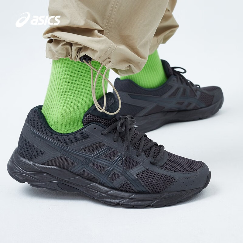 再降价、PLUS会员：ASICS 亚瑟士 GEL-CONTEND 4 男子跑鞋 T8D4Q-020 黑色 42.5，289.62元 包邮（需用 ...