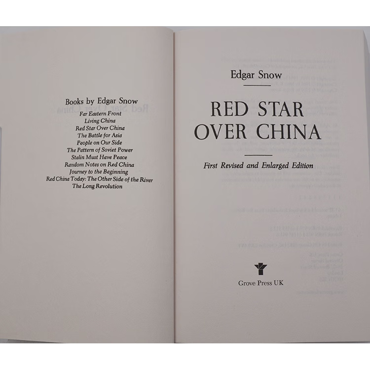 Red Star Over China 红星照耀中国 Edgar Snow 西行漫记 埃德加斯诺代表作 进口 英文原版书