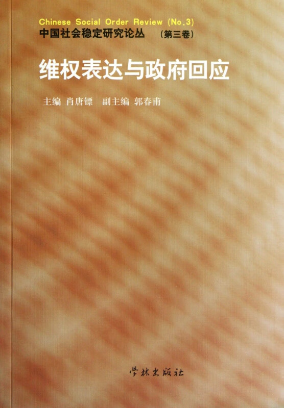 维权表达与政府回应/中国社会稳定研究论丛