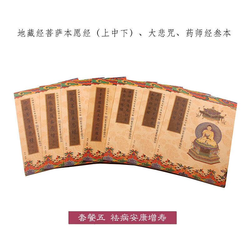 心经抄经本佛经字帖硬笔 经书手抄本金刚经地藏经大悲咒经文临摹七本套装结缘 套装五
