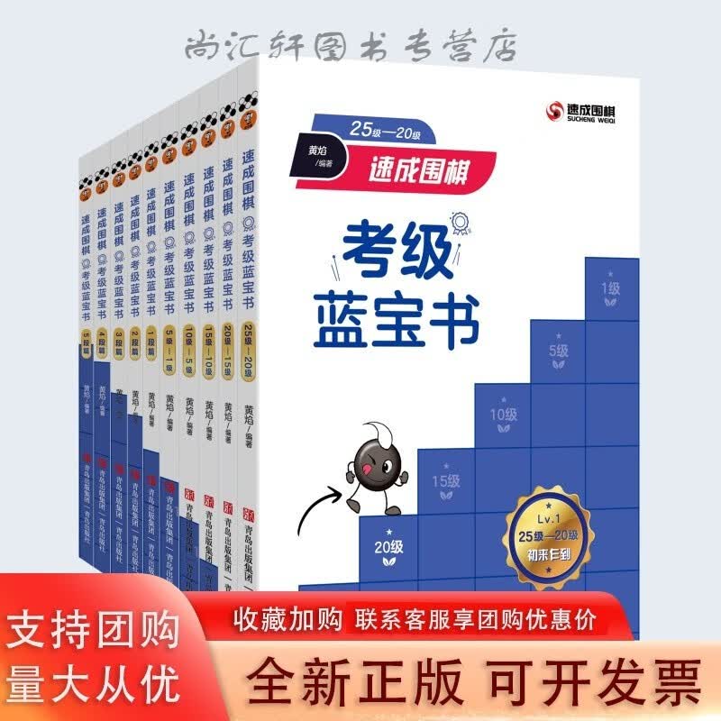 速成围棋考级蓝宝书全10册 25级-5段黄焰围棋宝典