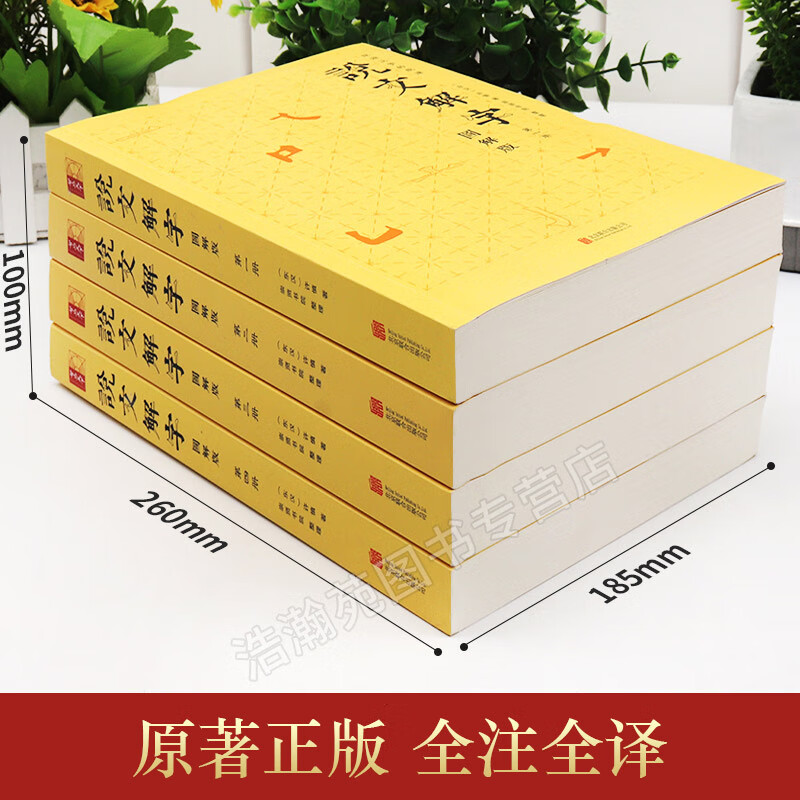 说文解字注音版全注全译全套4册文白对照图解繁体版 许慎著古代汉语字典字源语言文字学著作 标点注释译文字