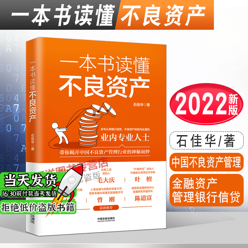 2022新书 一本书读懂不良资产 石佳华 中国不良资产管理 金融资产管理 银行信贷 不良资产收购与处置实务 法制出版社9787521626964