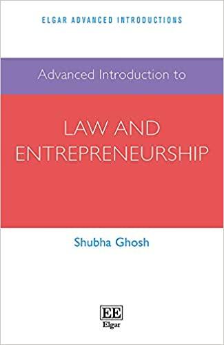 Advanced Introduction to Law and Entrepreneurshi