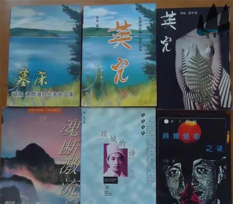 2本英儿 墓床 顾城的诗 魂断激流岛 英儿解秘 6本书合售 旧书
