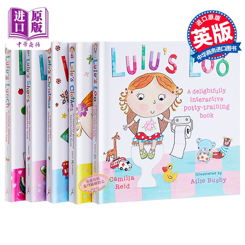 露露 Lulu's系列5册全套装 英文原版 精装触摸操作书 幼儿启蒙 翻翻书 互动游戏