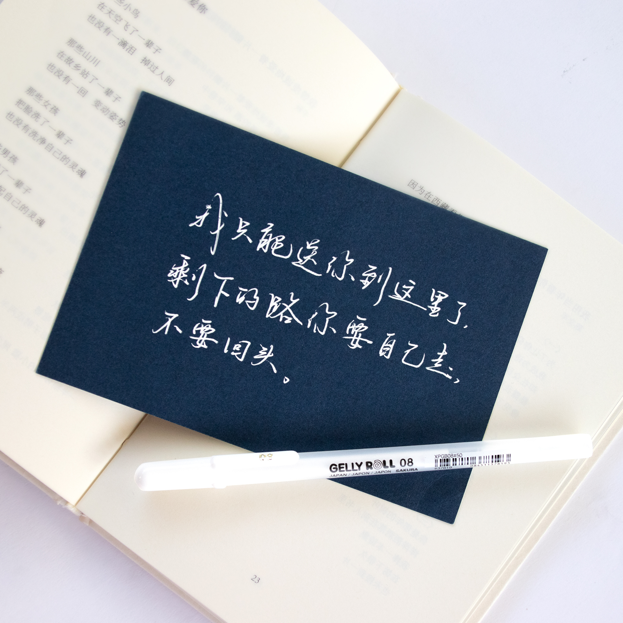 司华一起练字硬笔书法比赛专用白色中性笔日本樱花高光笔0.5/0.8/ 白色 0.8mm