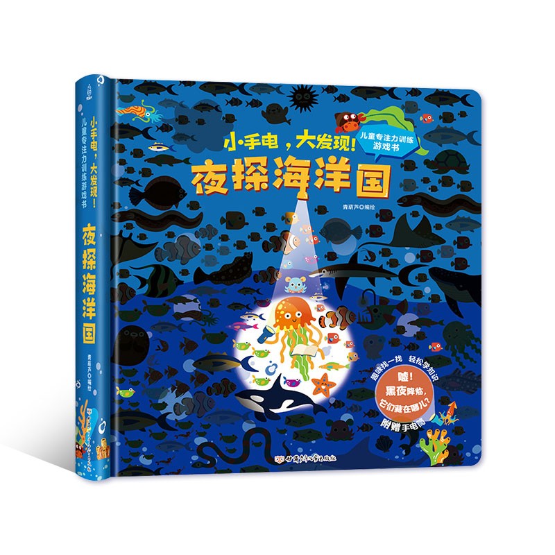 小手电大发现 儿童专注力训练游戏书 全套5册 3-6岁幼儿宝宝益智启蒙思维训练智力开发 夜探海洋国