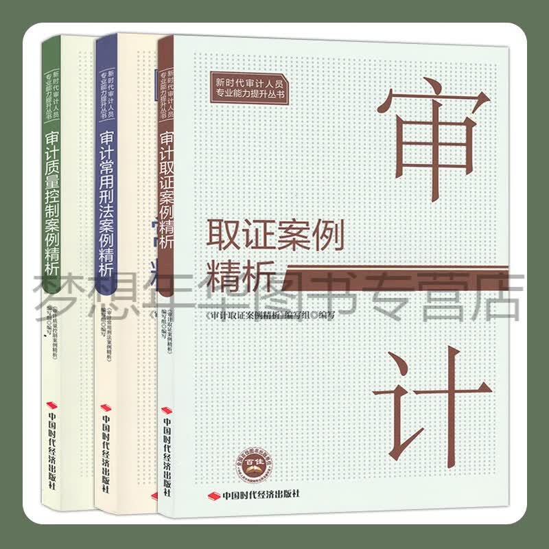套装3本 审计常用刑法+审计取证+审计质量控制案例精析 新时代审计人员专业能力提升丛书 中国时代经济出版社