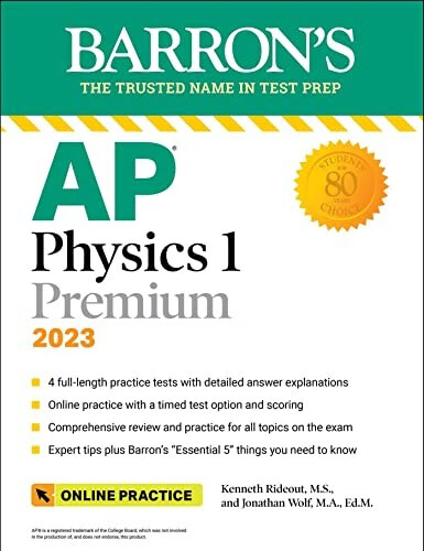 巴朗AP物理1AP Physics 1 Premium, 2023