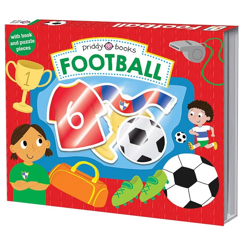 英文原版 小小角色扮演家Lets Pretend Footballer足球运动员 游戏纸板操作书 宝宝益智专注力开发3-6岁