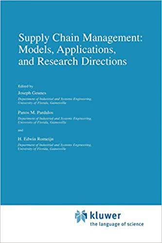 Supply Chain Management: Models, Applications, and Research Directions