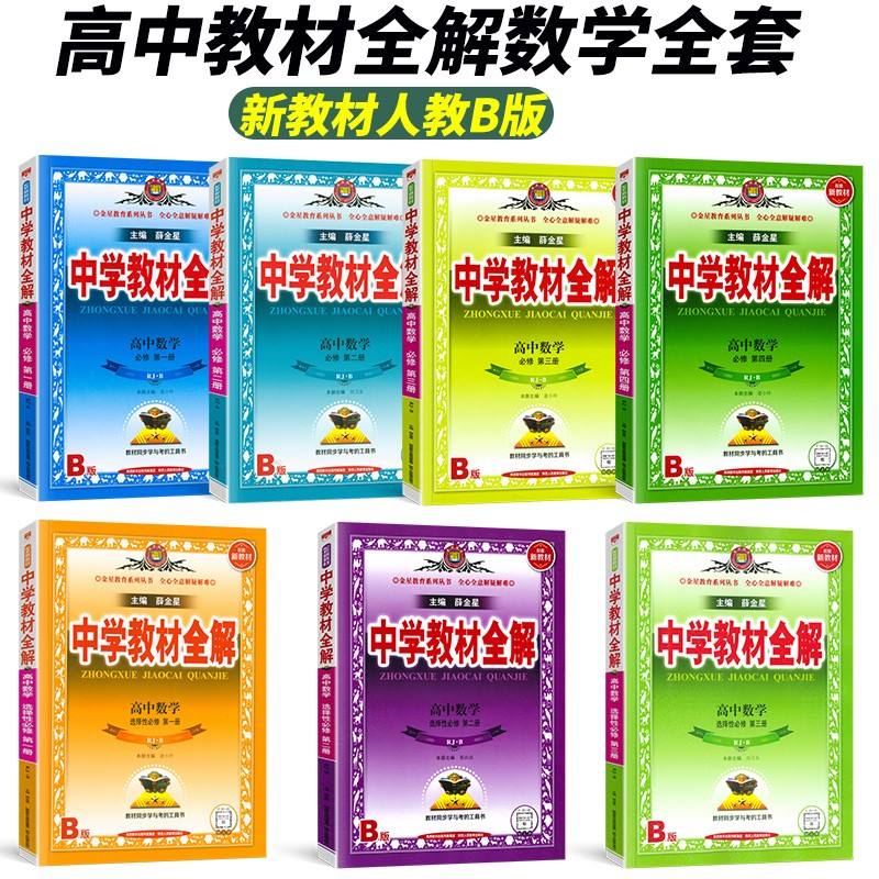 高中教材全解全套新必修一二三四教材薛金星中学教材全解选择性必修一二三四人教版 高中全解数学全套【人教B版】