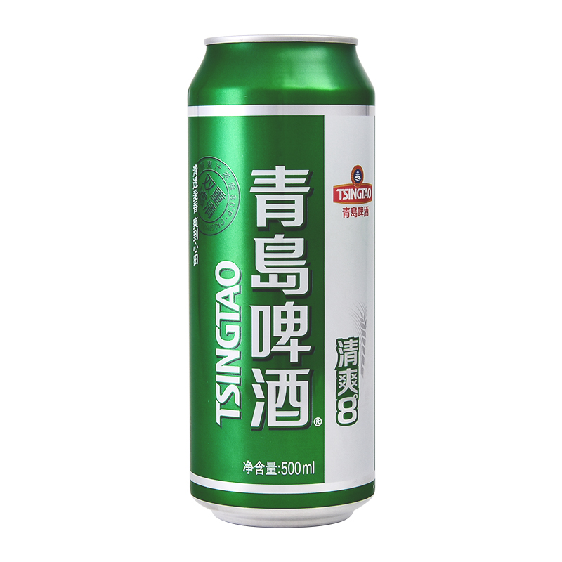 青岛啤酒（TsingTao）清爽8度500ml*24听 整箱装 年货送礼 118元-聚超值