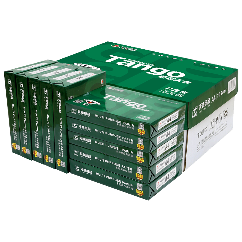 天章(TANGO)新绿天章 A4纸 70g 双面A4打印纸 热销款复印纸 纸张光滑打印顺畅 500张/包10包/箱(5000张)_坦格历史价格 ...