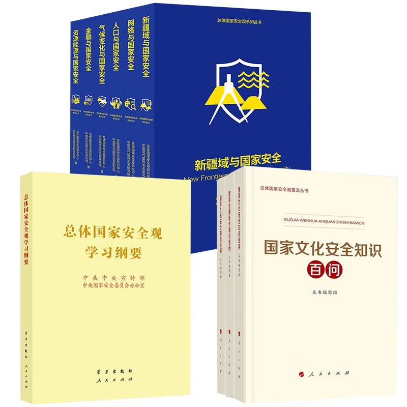 总体国家安全观学习纲要大字本+系列丛书第二辑6册+普及丛书3册