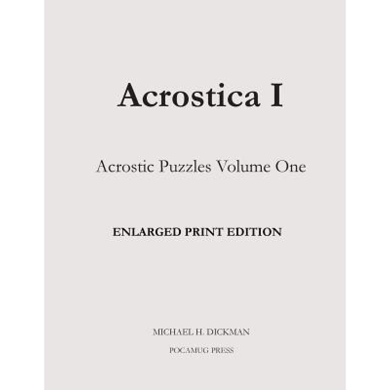 Acrostica I Enlarged Print Edition