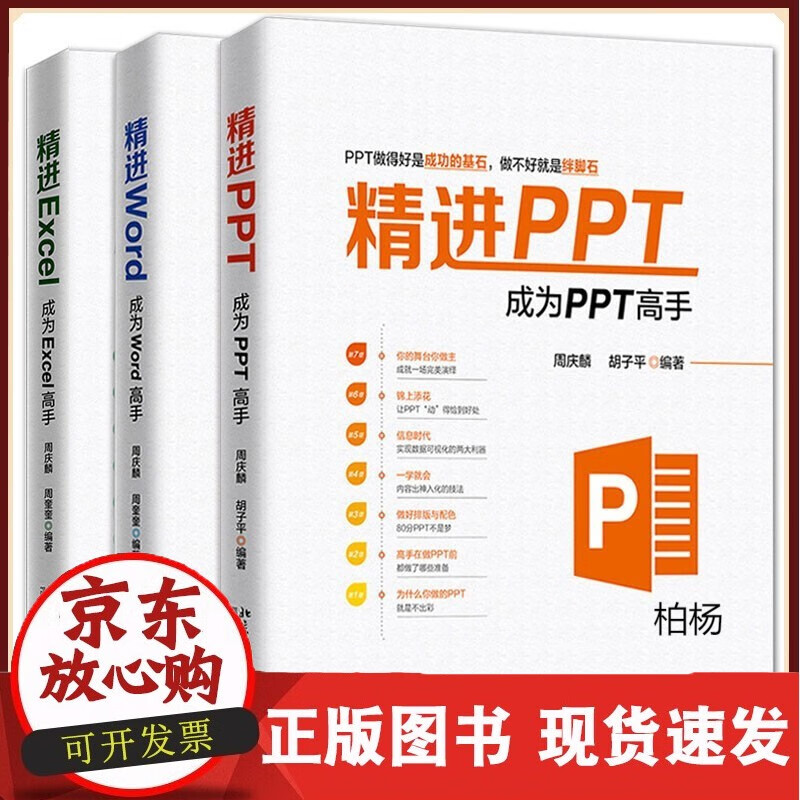 精进excel &精进Word&精进PPT 共3册 成为PPT高手成为word高手word exc