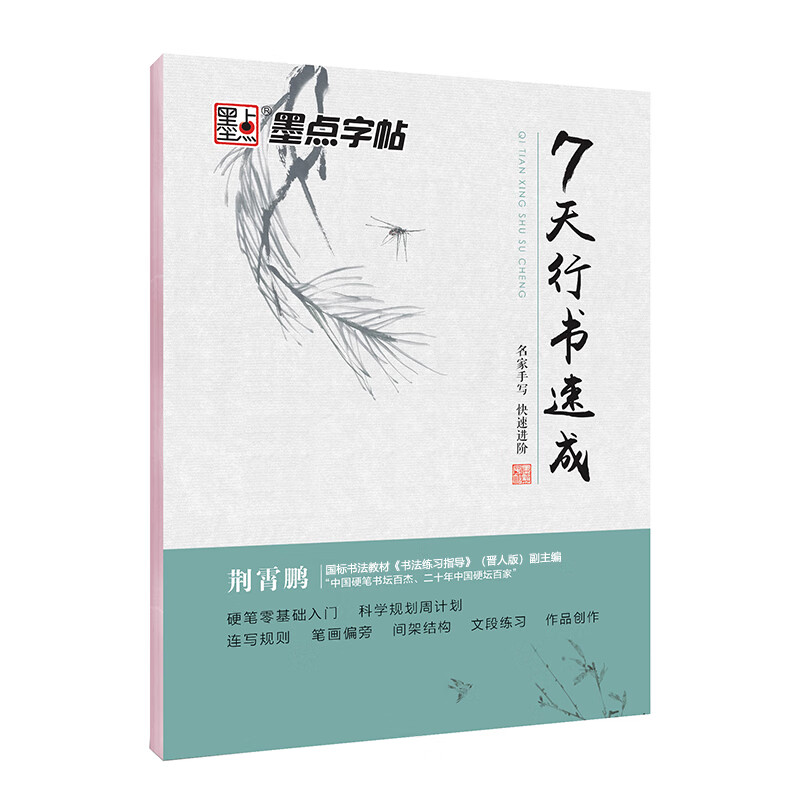 墨点行书字帖练字大学生荆霄鹏行楷字帖男生霸气潇洒仿宋体行书行楷楷书练字帖成年女生字体漂亮钢笔字帖硬笔 7天速成行书字帖